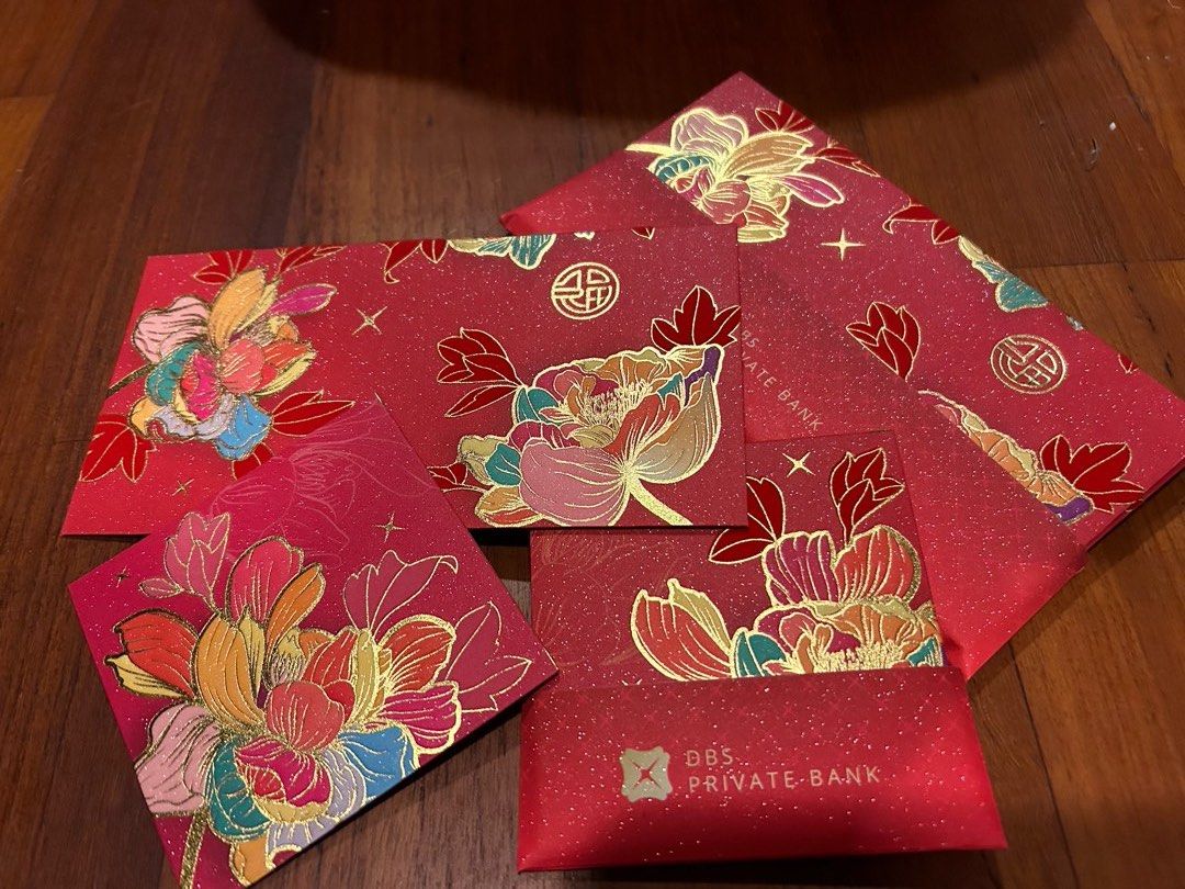 DBS PRIVATE BANK Red Packet Set- 8 Long and 6 Square ( premium ...