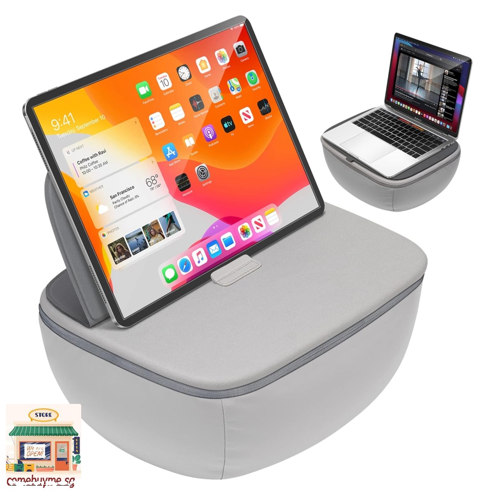 DeskLogics Lap Desk with Cushion - Ultra-Thick, CoolFoam 7 to 14.2 inch ...