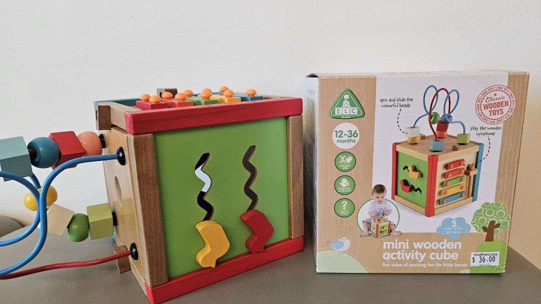 ELC wooden activity cube, Babies & Kids, Infant Playtime on Carousell