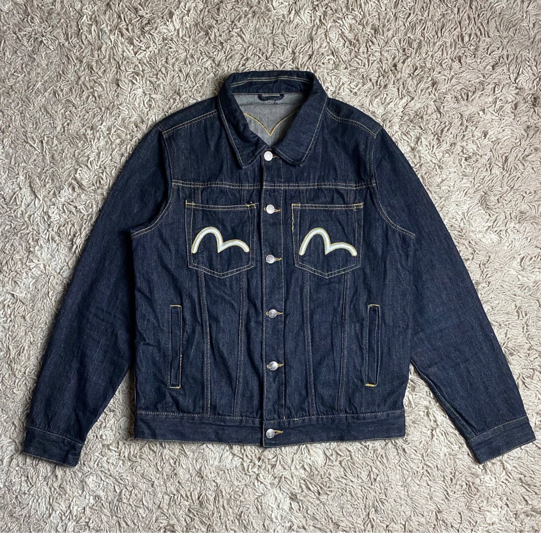 EVISU EMBROIDERED DENIM JACKET, Men's Fashion, Coats, Jackets and ...