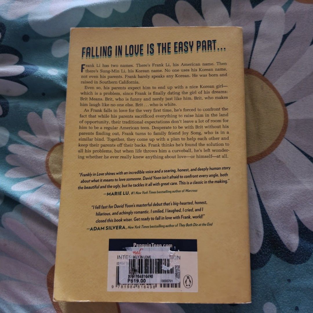 FRANKLY IN LOVE by David Yoon, Hobbies & Toys, Books & Magazines ...