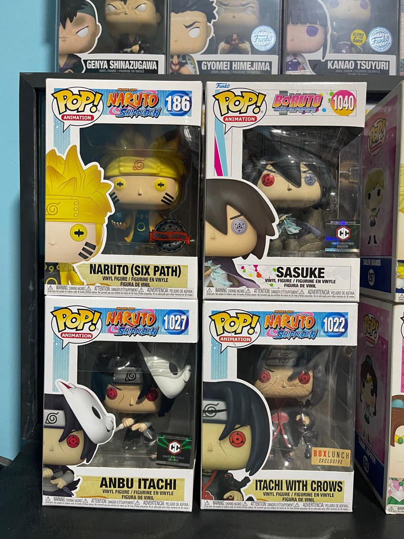 Funko Pop - Naruto Set (Naruto Six Path, Sasuke Chalice, Anbu Itachi ...