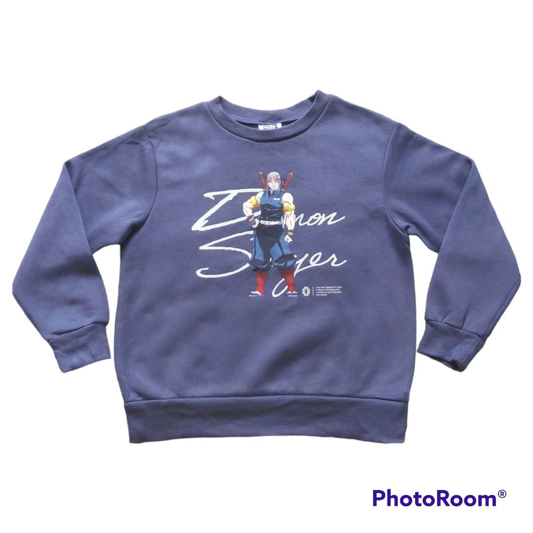 GU x Demon Slayer Uzui Tengen Kids Sweatshirt, Babies & Kids, Babies ...