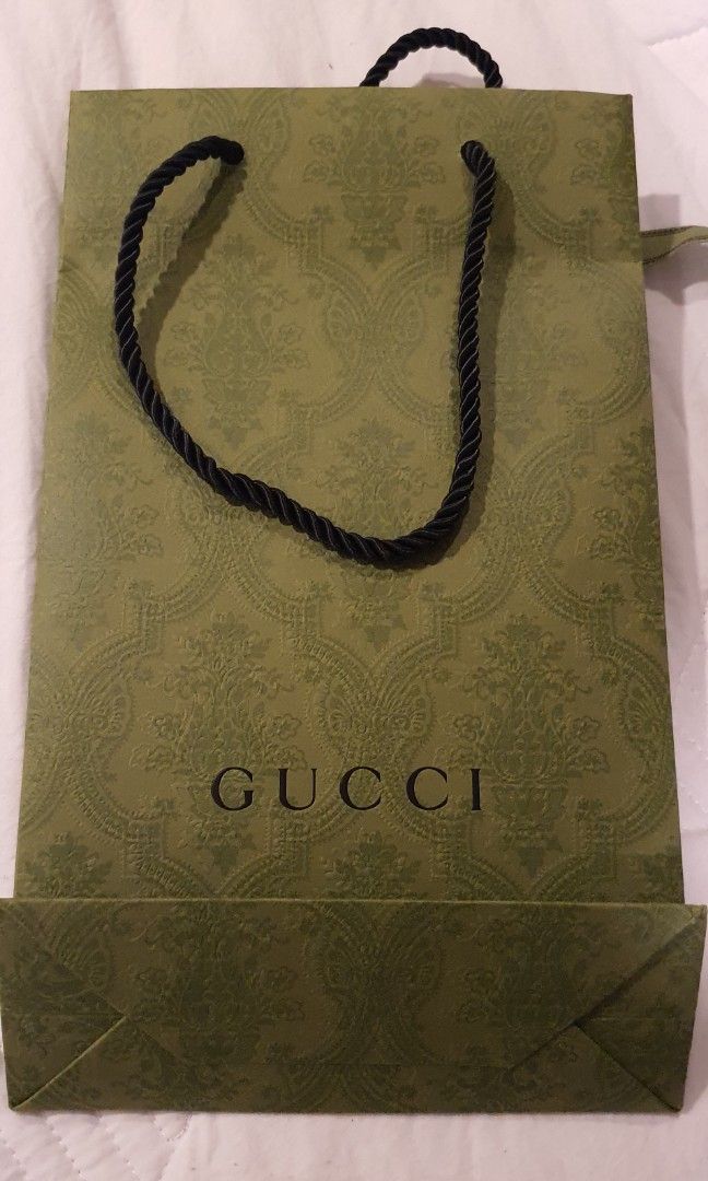 Gucci paper bag genuine, Luxury, Accessories on Carousell