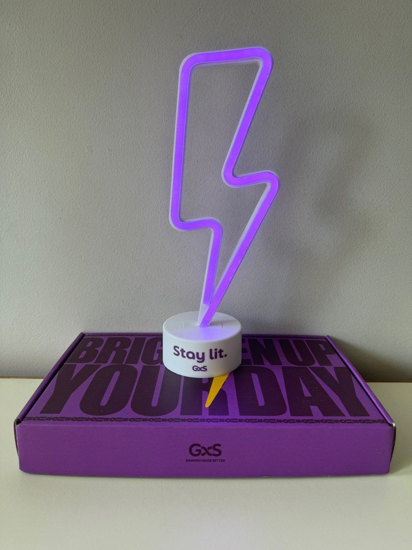 GXS LED neon light stand, Furniture & Home Living, Lighting & Fans ...