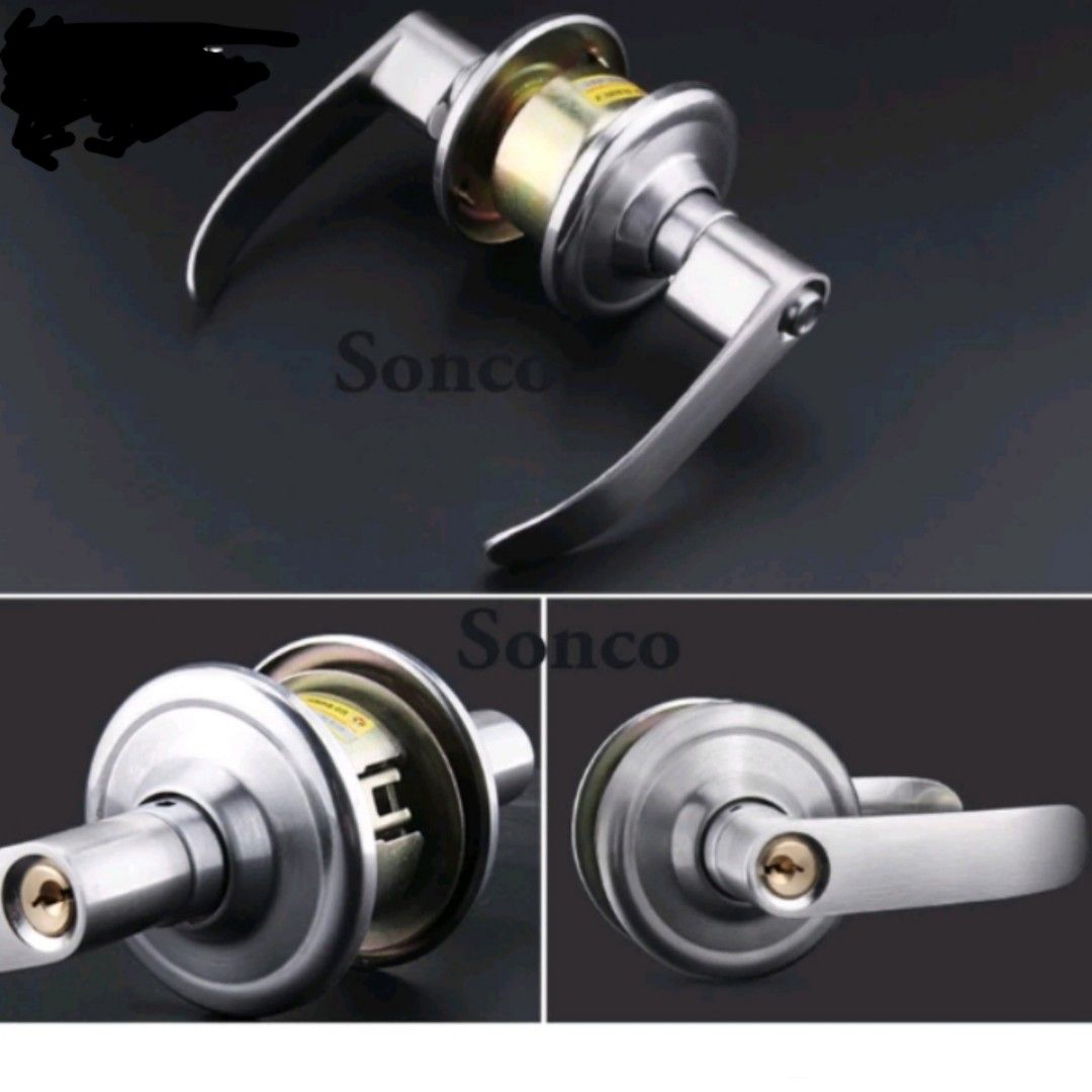 HDB Handle Rim Door Lock Adjustable 60 -70mm, Furniture & Home Living ...