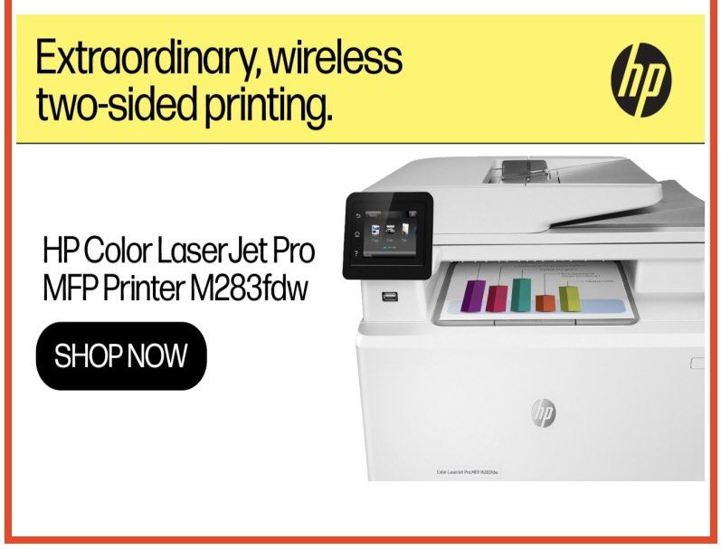 HP Color Laserjet Pro MFP M283FDW Print Copy Scan Fax Auto Duplex ...