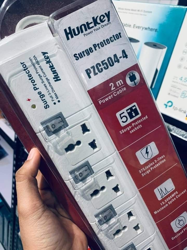 🆕Huntkey PZC504-4 Surge Protection 5 Socket Power Strip, Video Gaming ...