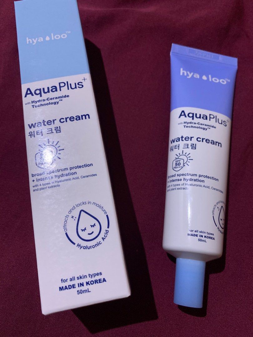 Hyaloo Water cream Sunscreen, Beauty & Personal Care, Face, Face Care ...