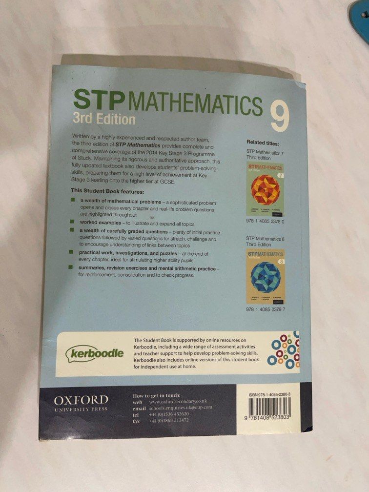 IGCSE STP Mathematics Textbook Yr 9 3rd edition, Hobbies & Toys, Books ...