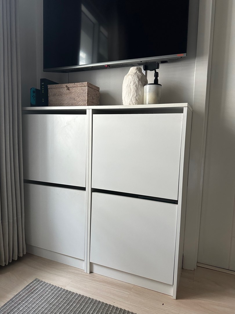 2 IKEA Bissa Shoe Cabinets, Furniture & Home Living, Furniture, Shelves ...