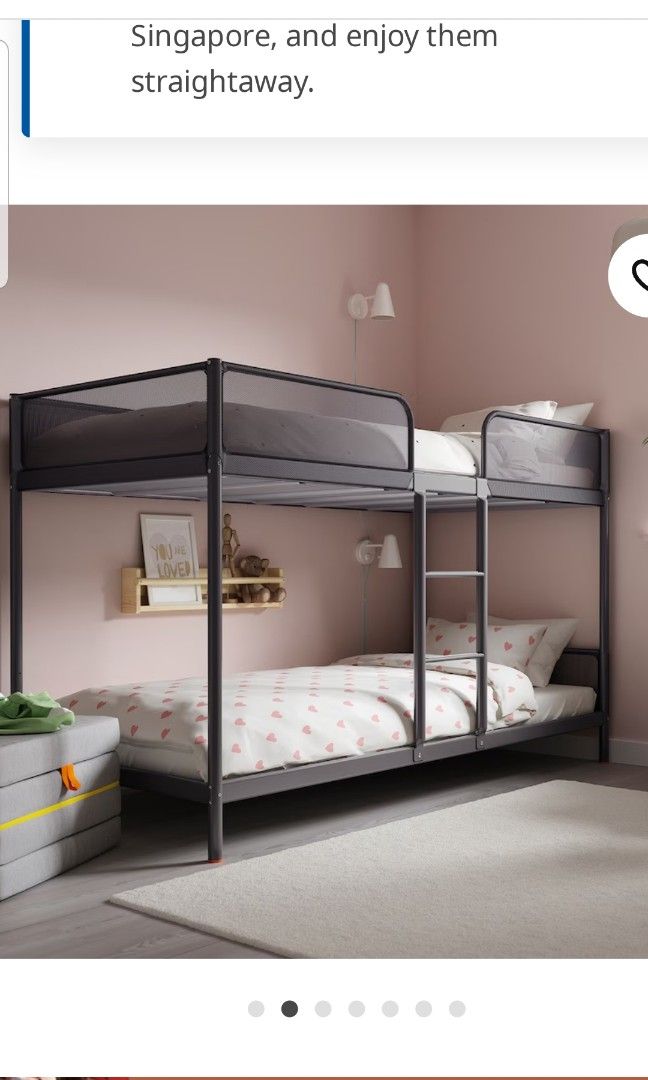 Ikea Bunk Bed Frame, Furniture & Home Living, Furniture, Bed Frames & Mattresses on Carousell
