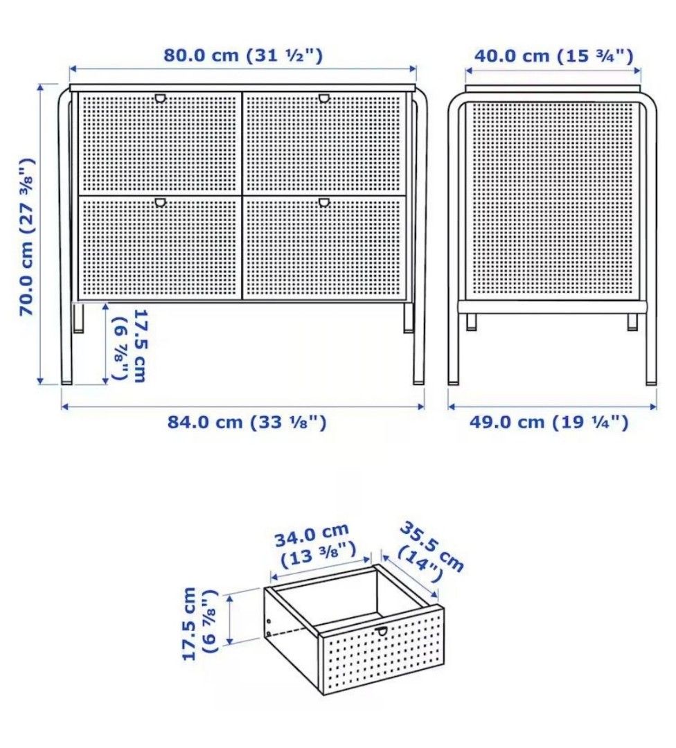 IKEA Nikkeby steel cabinet, Furniture & Home Living, Furniture, Shelves, Cabinets & Racks on ...