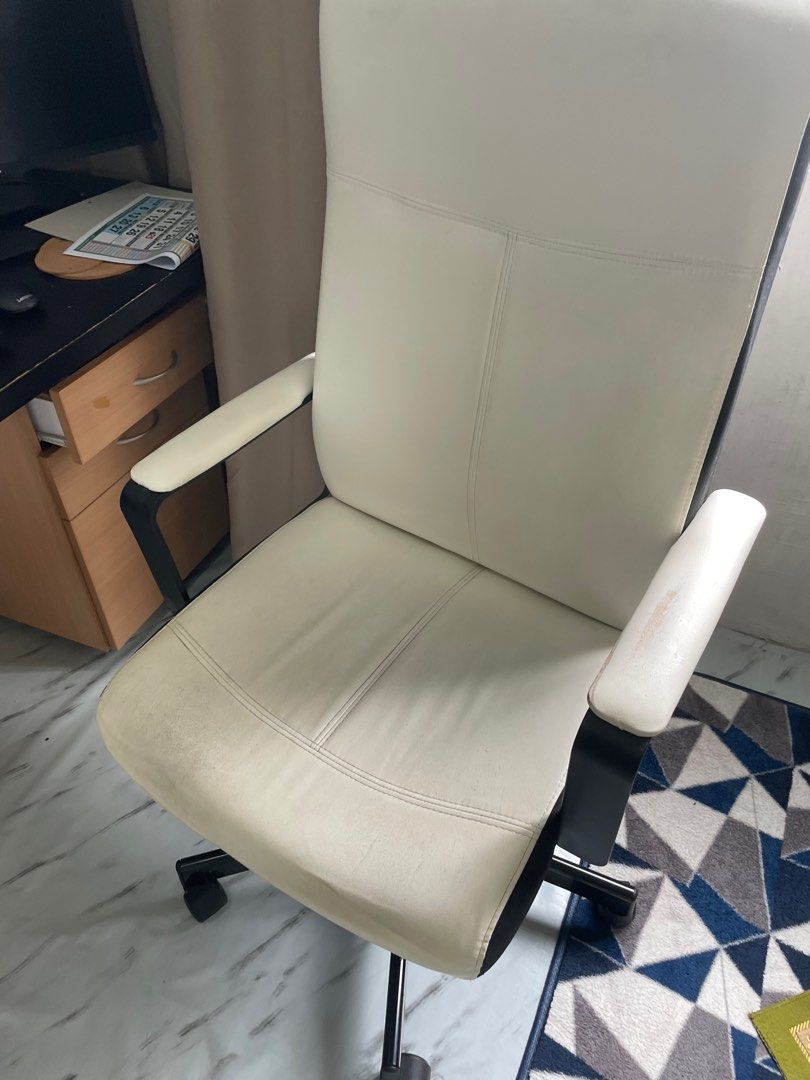 Ikea office chair millberget white, Furniture & Home Living, Furniture ...