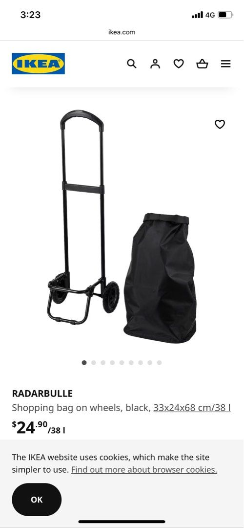 IKEA Radarbulle Trolley Bag, Hobbies & Toys, Travel, Travel Essentials ...