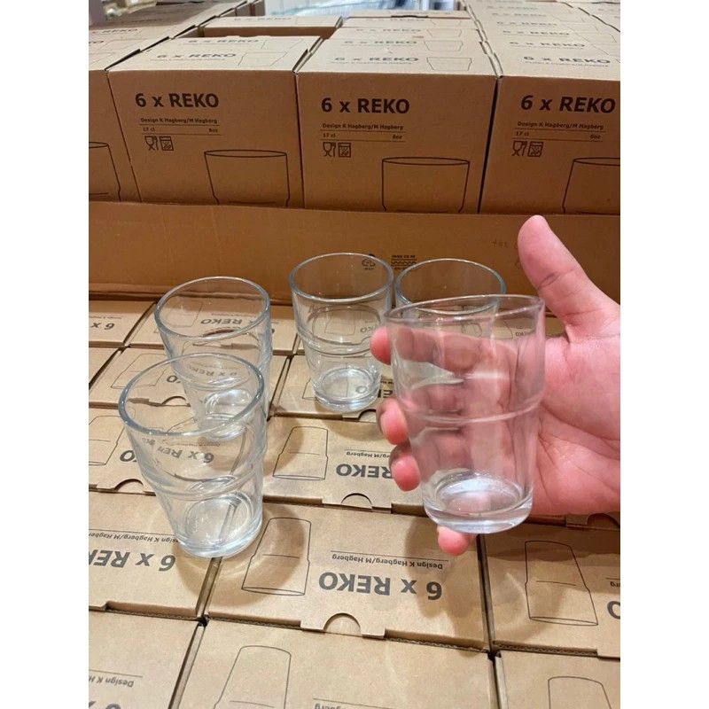 IKEA REKO GLASS SET 6PCS, Furniture & Home Living, Kitchenware ...