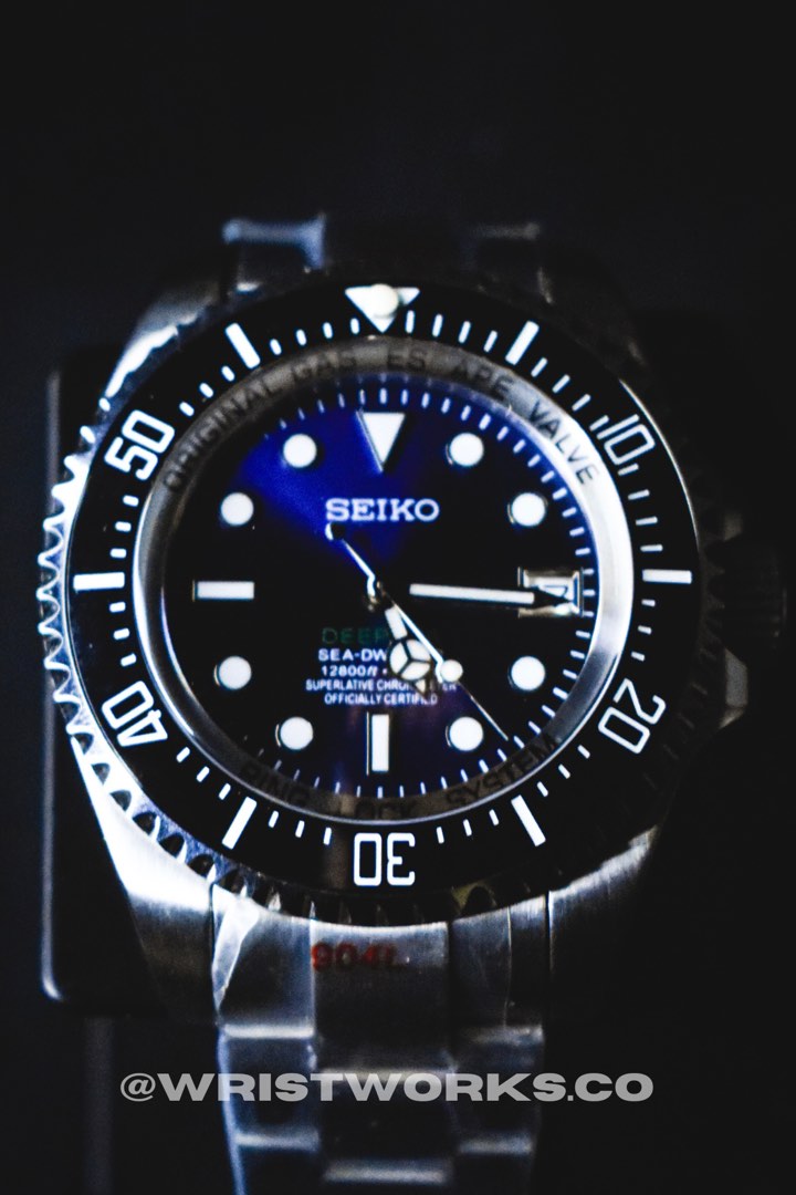SEIKO MOD SILVER DEEP-SEA DWELLER BLUE 44MM, Men's Fashion, Watches ...