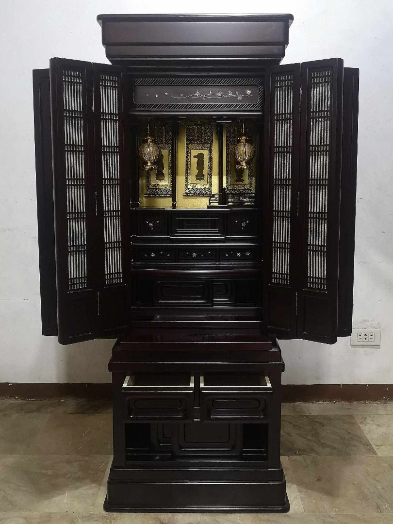 Japanese altar / butsudan, super heavy rosewood (less 300 sf ...