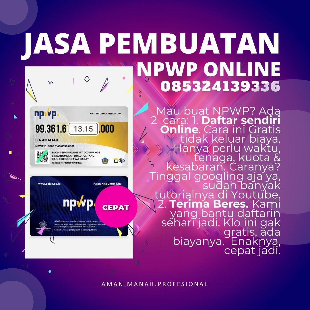 Jasa Pembuatan NPWP, Jasa, Lainnya di Carousell