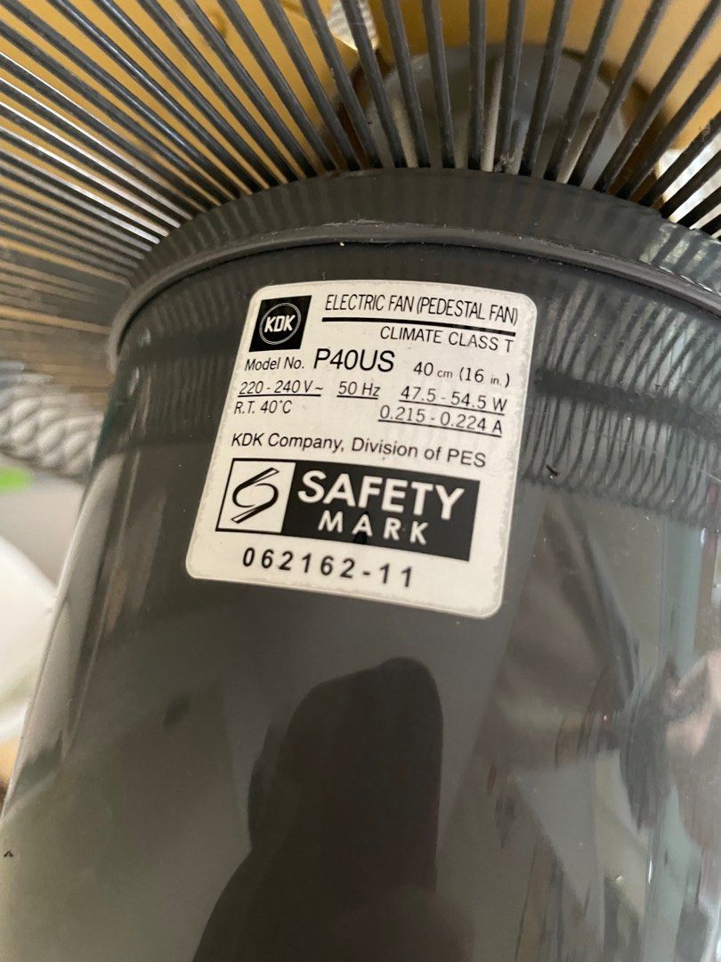 KDK electric fan/stand fan, P40US, Furniture & Home Living, Lighting ...