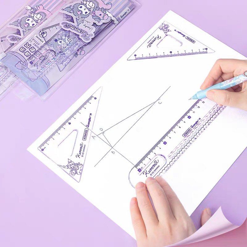 kuromi protractor geometry set, Hobbies & Toys, Stationery & Craft ...