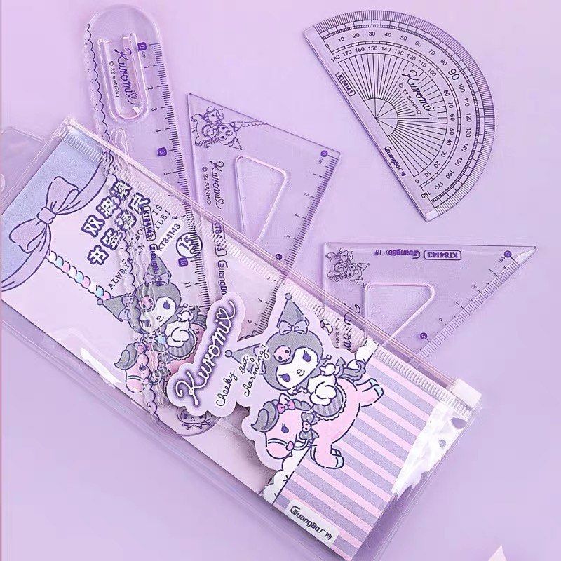 kuromi protractor geometry set, Hobbies & Toys, Stationery & Craft ...