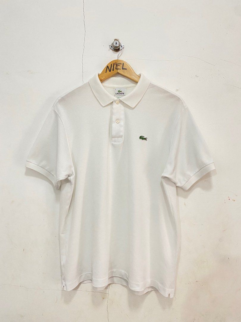 Lacoste white polo shirt, Men's Fashion, Tops & Sets, Tshirts & Polo Shirts on Carousell