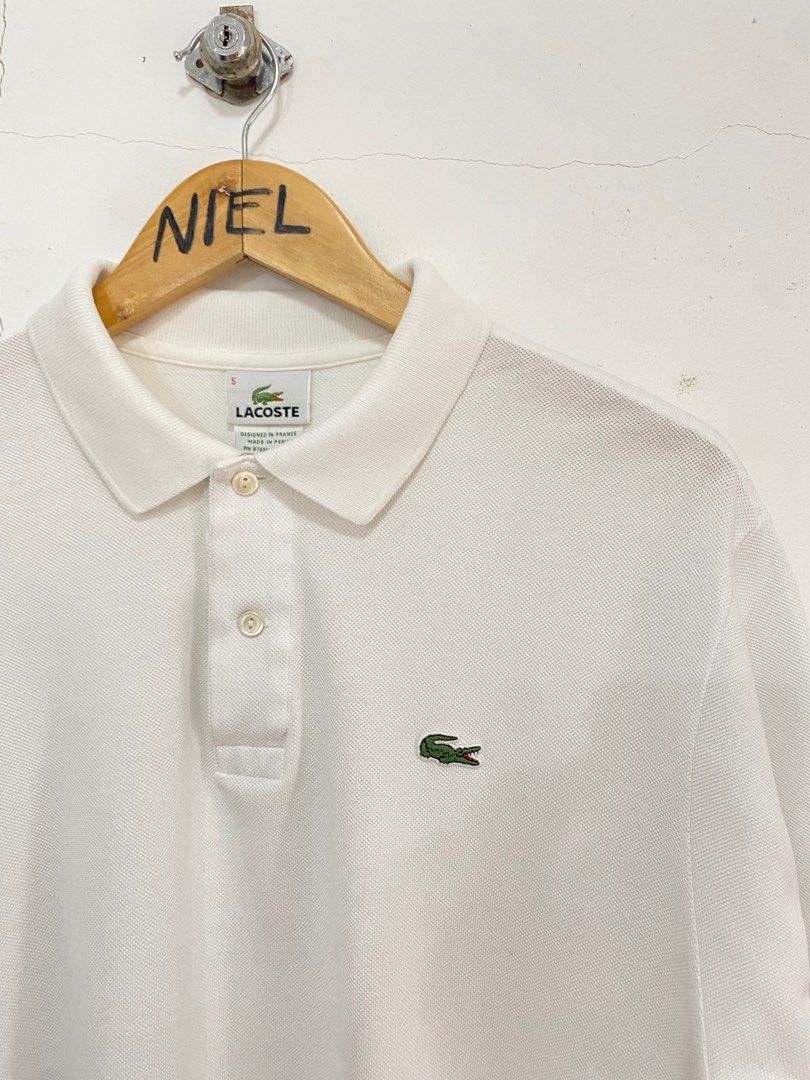 Lacoste white polo shirt, Men's Fashion, Tops & Sets, Tshirts & Polo Shirts on Carousell