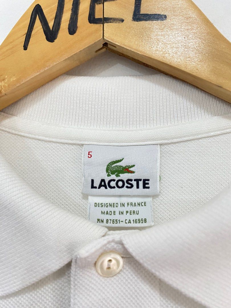 Lacoste white polo shirt, Men's Fashion, Tops & Sets, Tshirts & Polo Shirts on Carousell