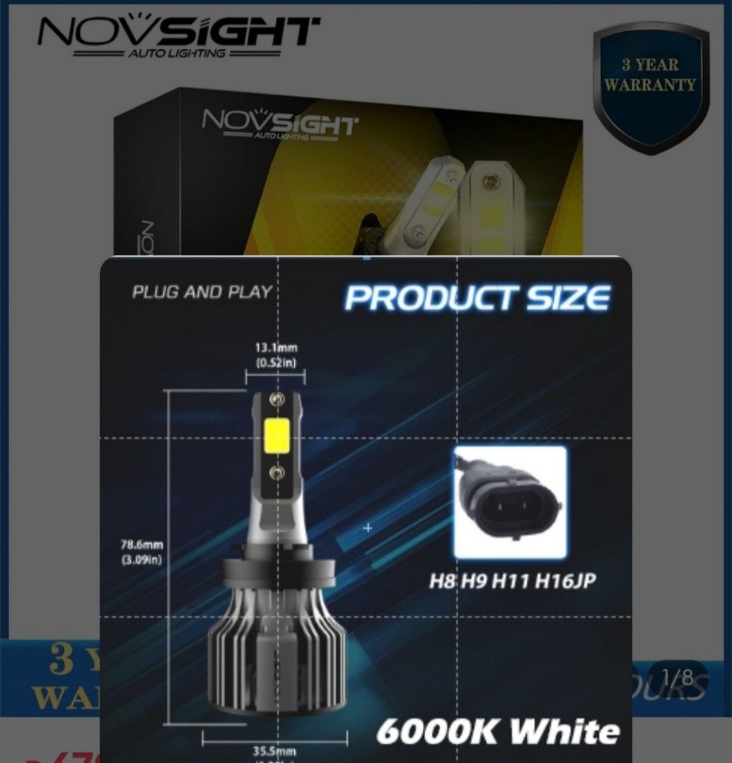 LED Headlight (Novsight brand) - 499 only, Car Parts & Accessories ...