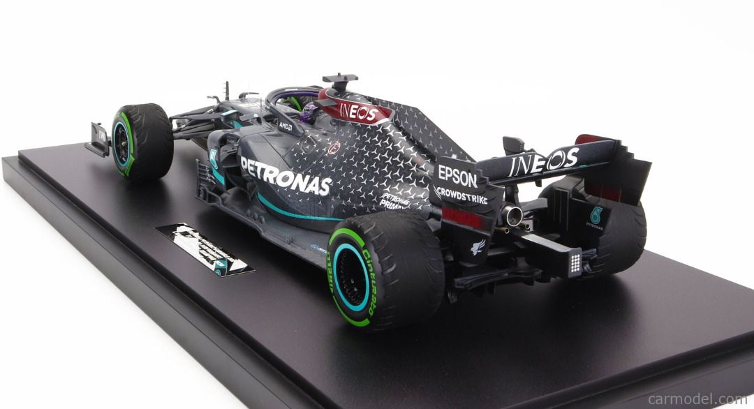 Lewis Hamilton 2020 world champion Mercedes Minichamps 1/12nd scale ...