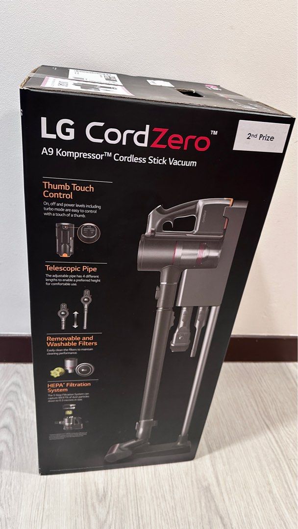 LG A9K-PRO CORDZERO - A9Kompressor Cordless Handstick Vacuum, TV & Home ...