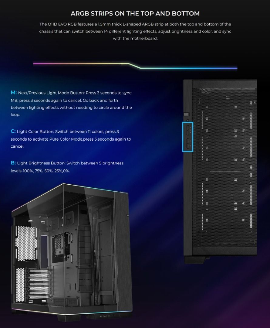 LIAN LI O11D EVO RGB — Black | White, Computers & Tech, Parts ...