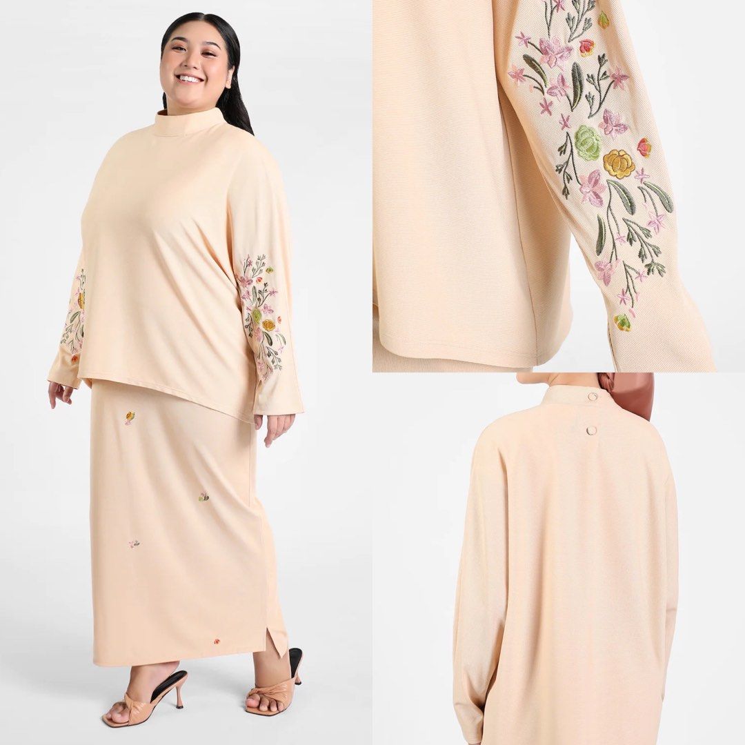 LILIT X BINGKA COMEBACK SET IN NUDE, Women's Fashion, Muslimah Fashion, Baju Kurung & sets on ...