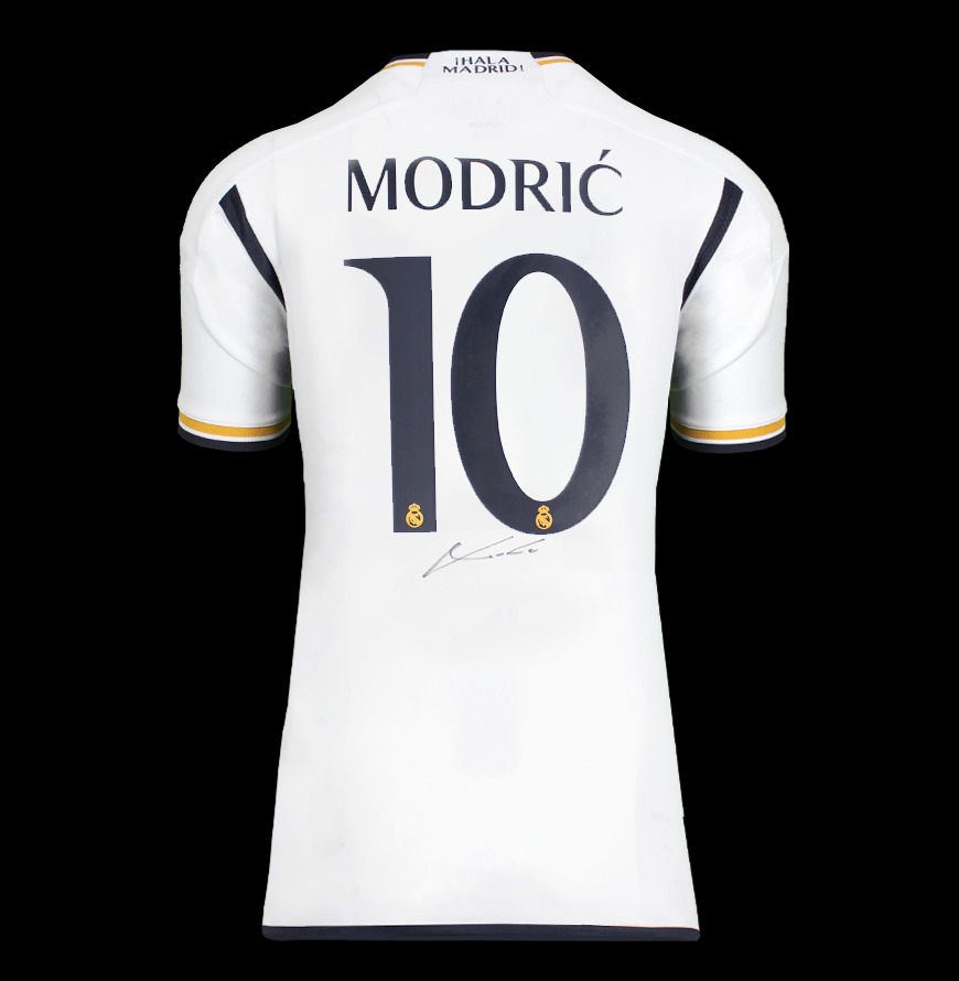 Luka Modric Back Signed Real Madrid CF 2023-24 Home Shirt, Hobbies ...