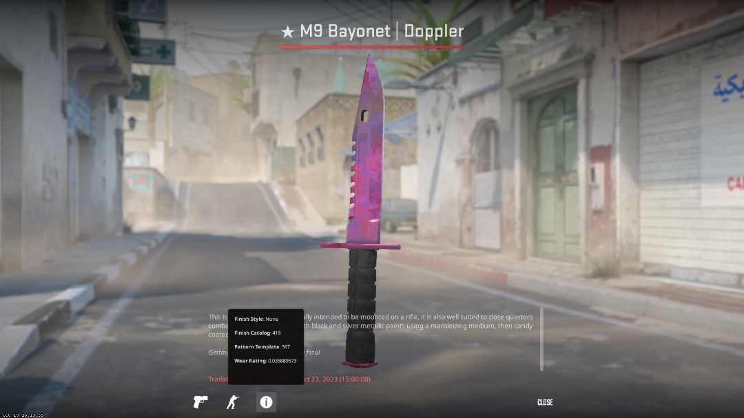 M9 Bayonet Doppler FN Phase 2 Float 0.0358 (CS2/CSGO), Video Gaming, Video Games, Others on ...