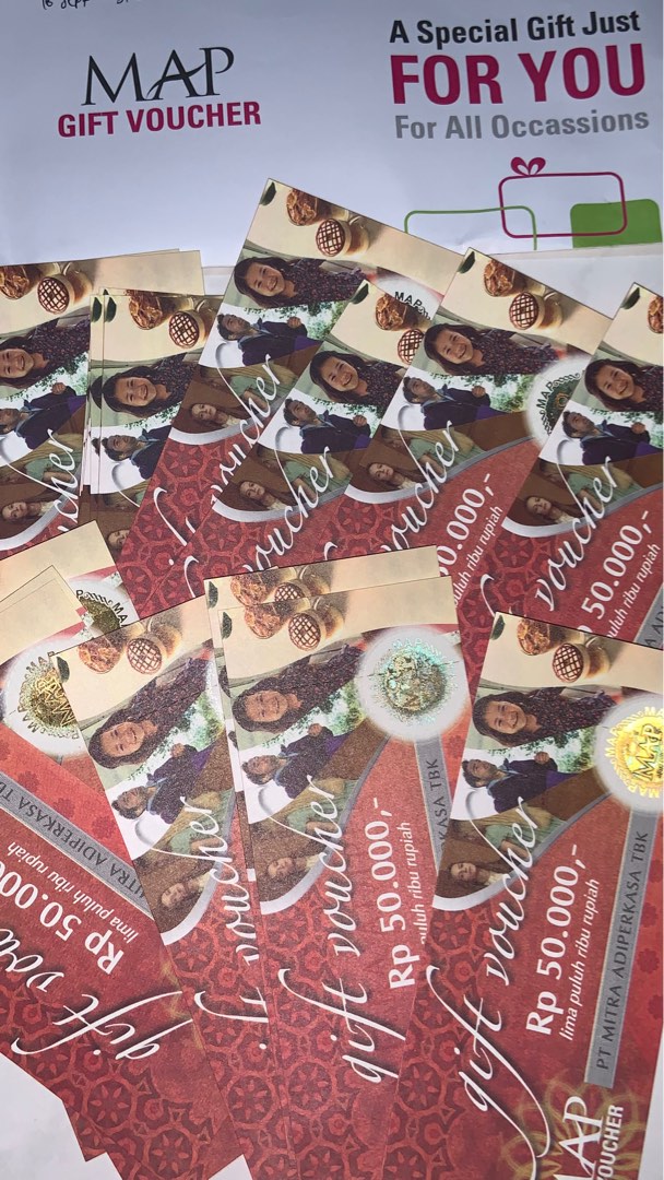 MAP Voucher pecahan 50, Tiket & Voucher, Kartu Hadiah & Voucher di ...