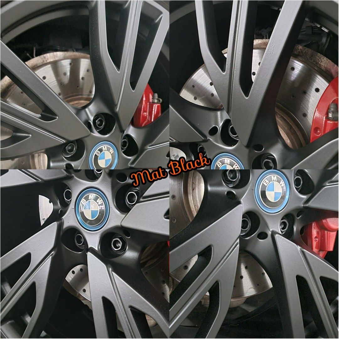 Mat Black Rim Spray Paint Service On (BMW i8), Car Accessories, Tyres ...