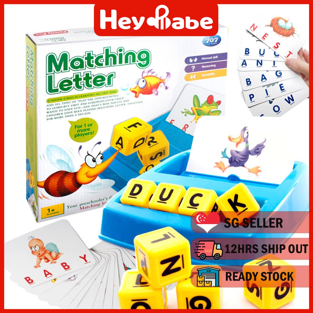 Matching Letter game set, Words Puzzle challenge, Early Learning and ...