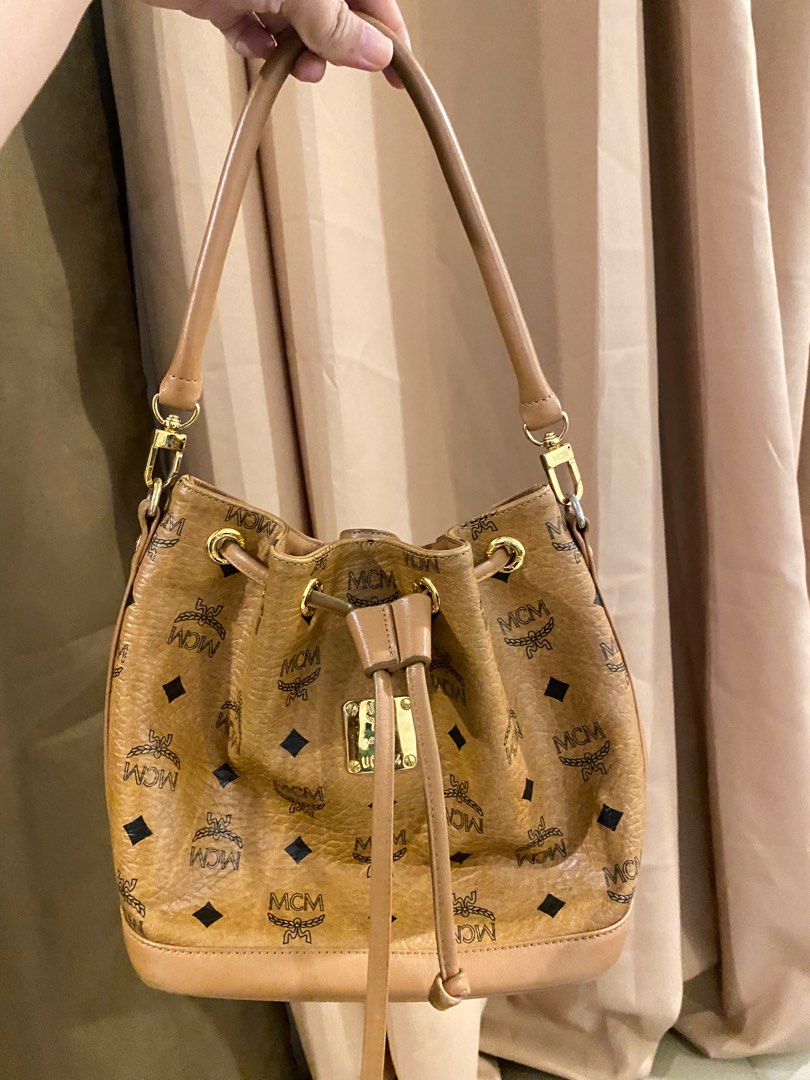 Orig! MCM bucket bag, Luxury, Bags & Wallets on Carousell