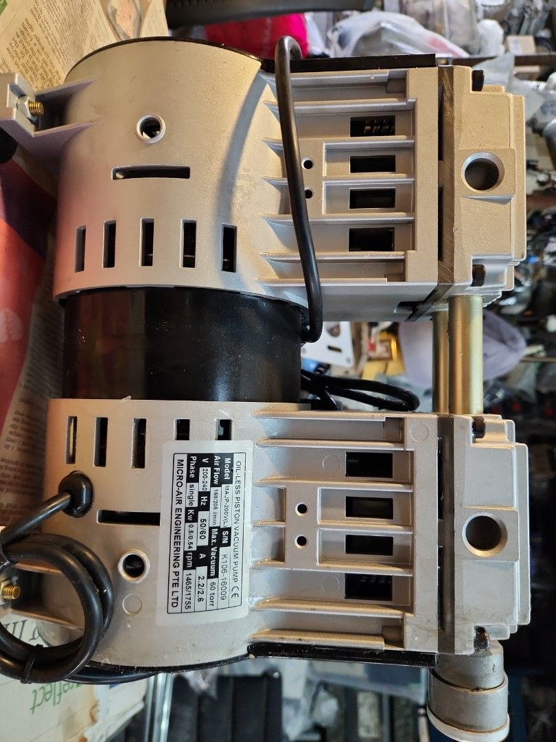 MICRO-AIR ENGINEERING OIL-LESS OIL FREE VACUUM PUMP MAJP-200V, TV ...