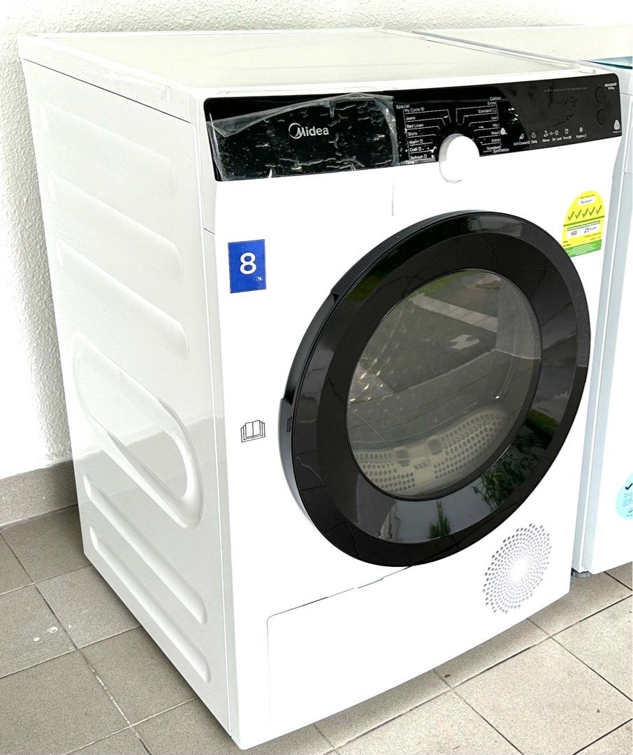 Midea Dryer MDK 888HP 8 kg, TV & Home Appliances, Washing Machines and Dryers on Carousell