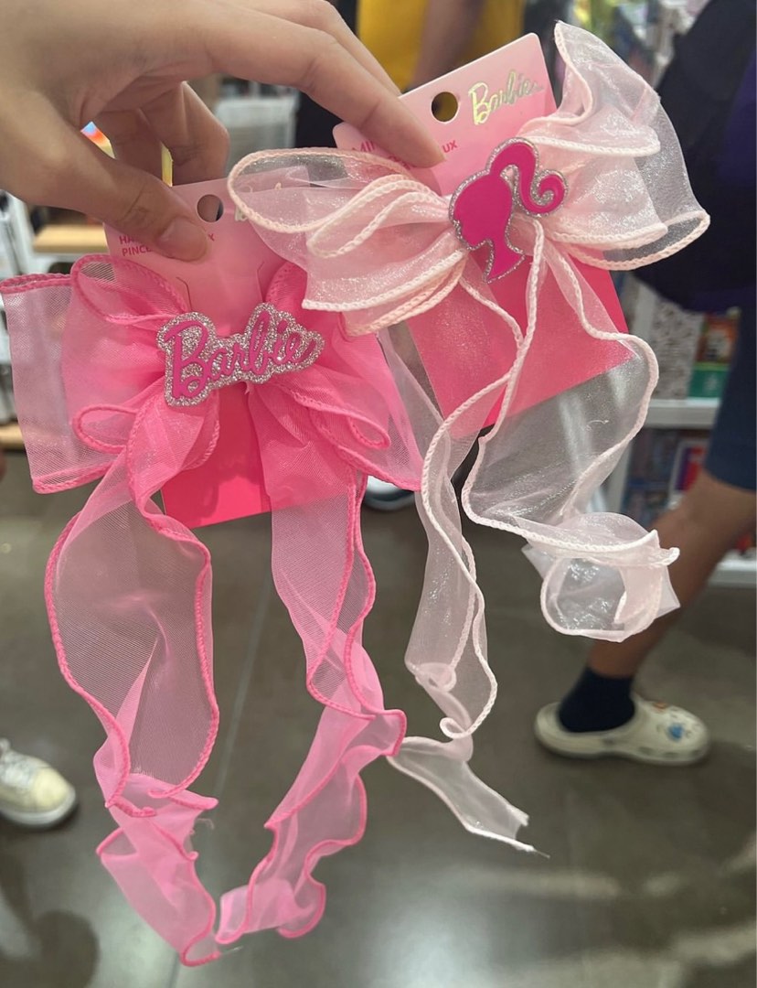 Miniso Barbie Lovely hair clip bow, Babies & Kids, Babies & Kids ...