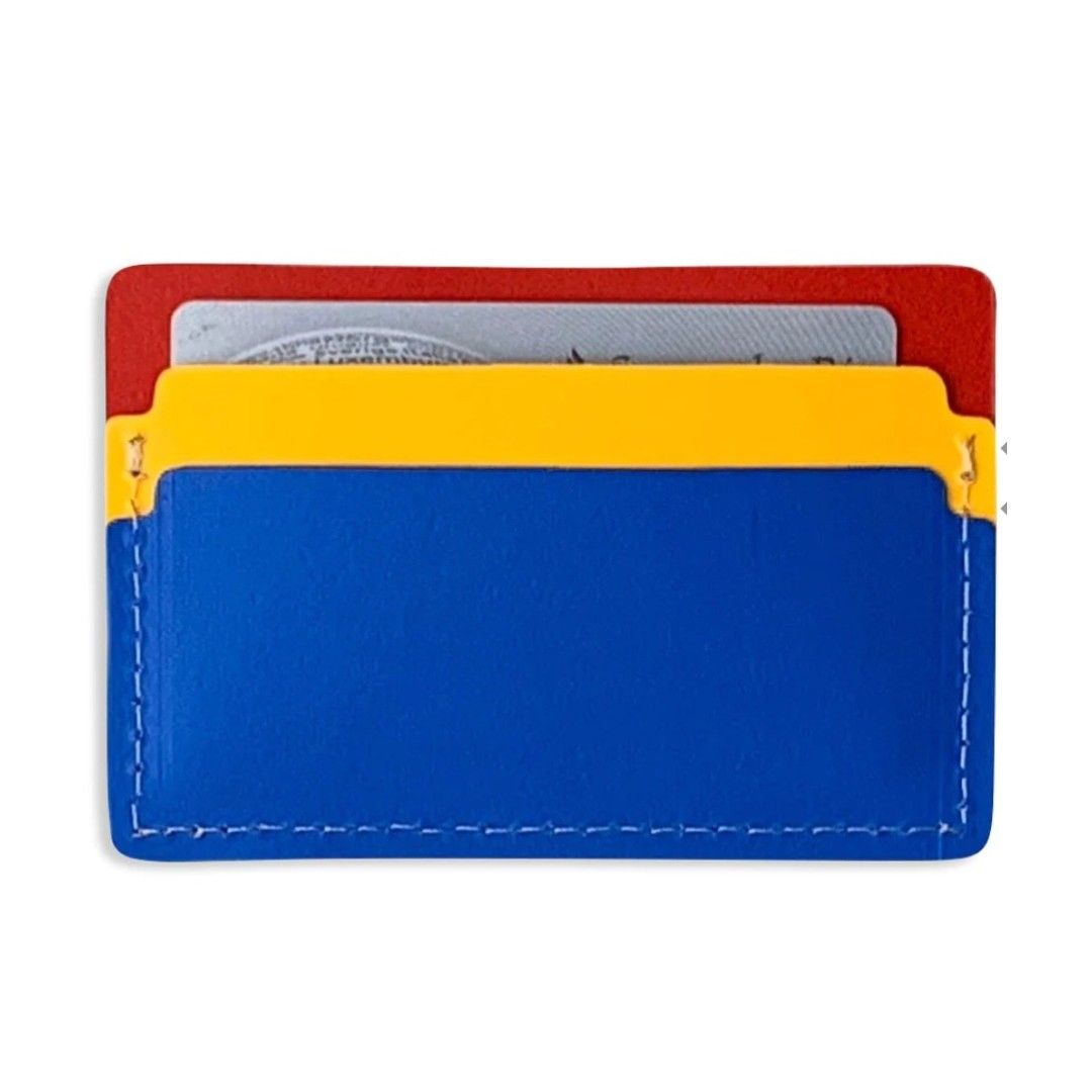 MoMA Primary Recycled Leather Cardholder tricolor rgb, Men's Fashion ...