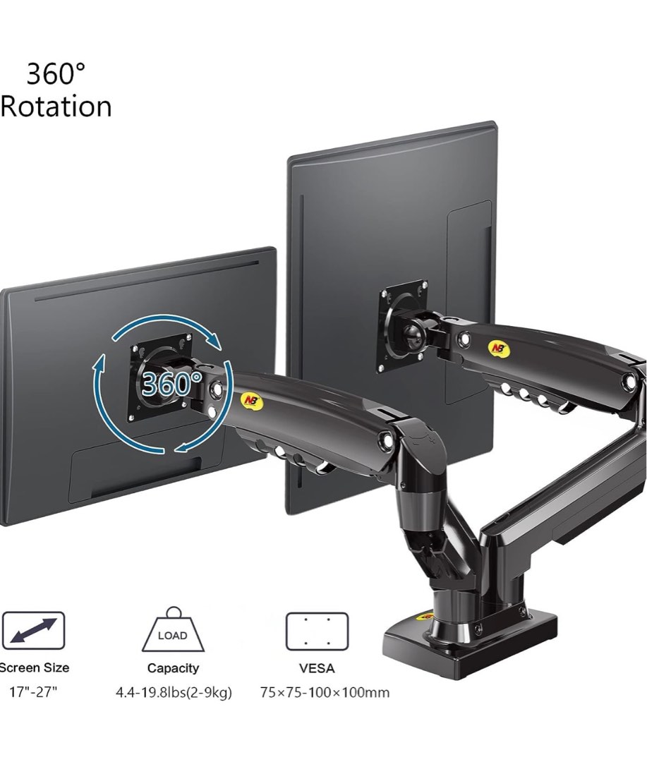 Monitor Mount DUAL Arm Monitor Stand. VESA standard. , Computers & Tech ...