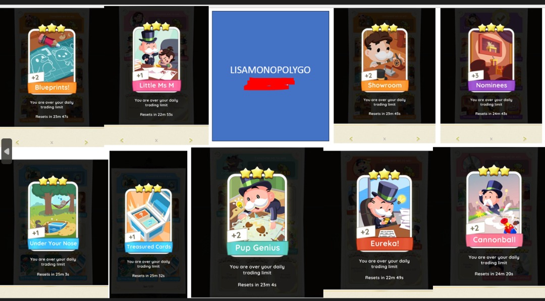 Monopoly Go 3 Stars Cards (HAVE ALMOST ALL), Pet Supplies, Health & Grooming on Carousell