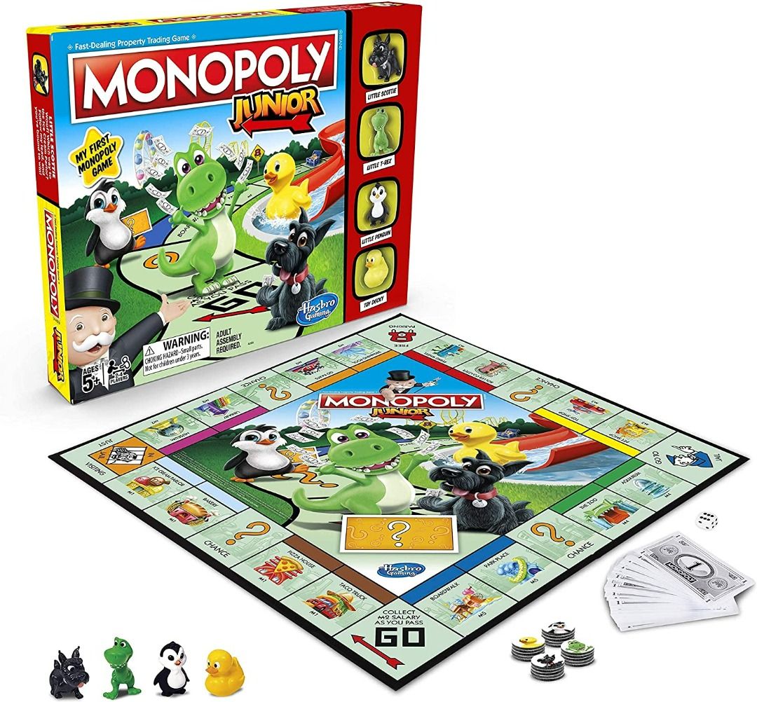 MONOPOLY Hasbro Monopoly Junior Game, Hobbies & Toys, Toys & Games on ...