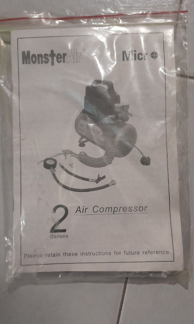 monster air compressor & hitachi cordless high pressure washer ...