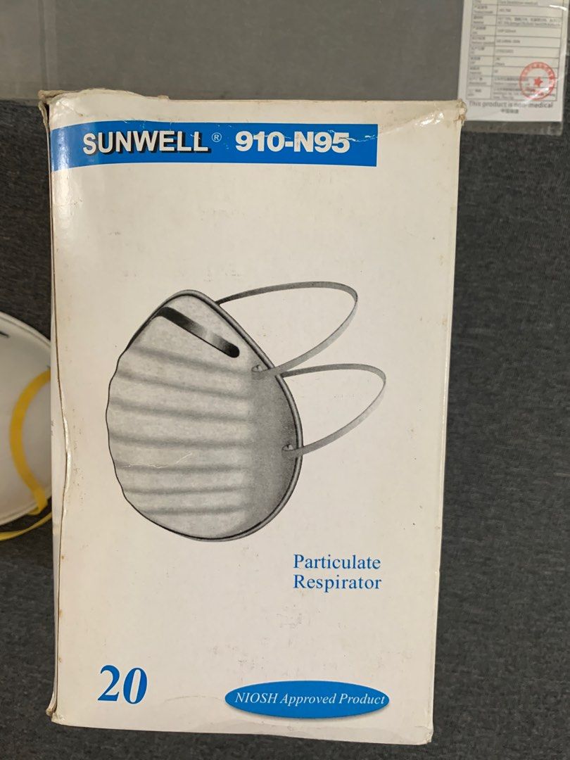 N95 Respirator Mask free Face Shield, Health & Nutrition, Face Masks ...