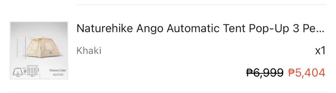 Naturehike Ango 3 Tent Pop-up, Furniture & Home Living, Outdoor Furniture on Carousell